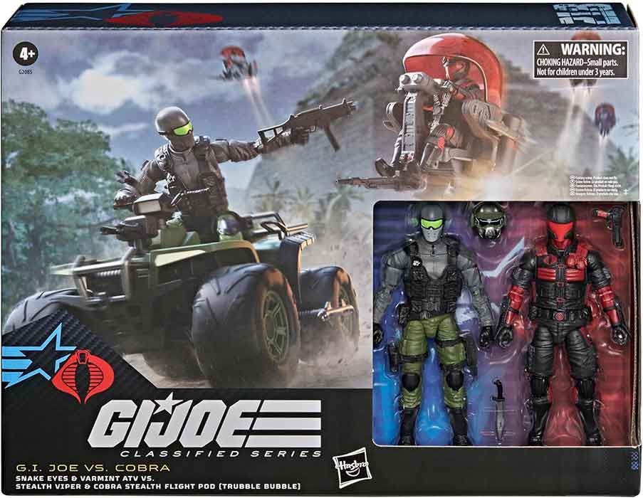 G.I. Joe Classified 6 Inch Vehicle Figure 2-Pack - Snake Eyes & Varmin ...