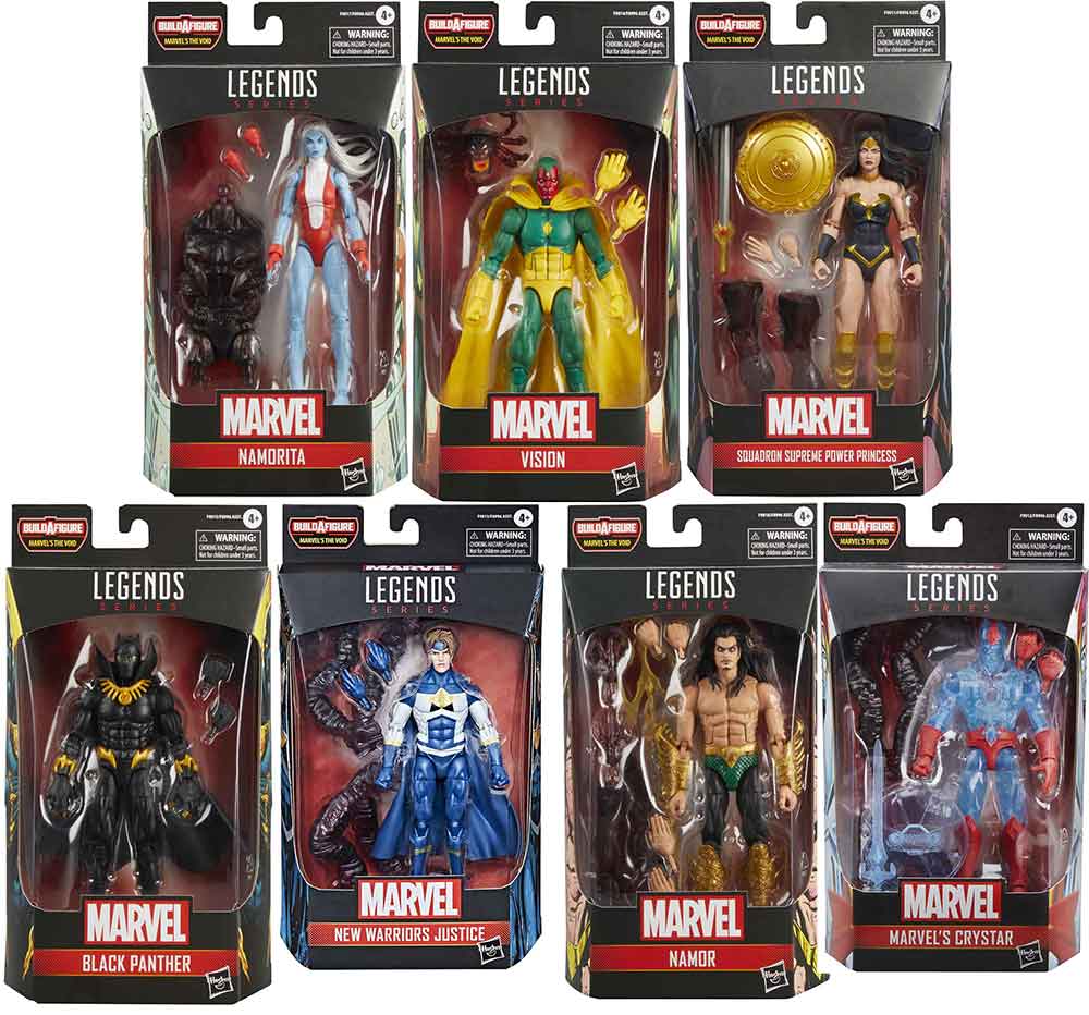 Marvel Legends Avengers 6 Inch Action Figure BAF The Void - Set of 7 ...