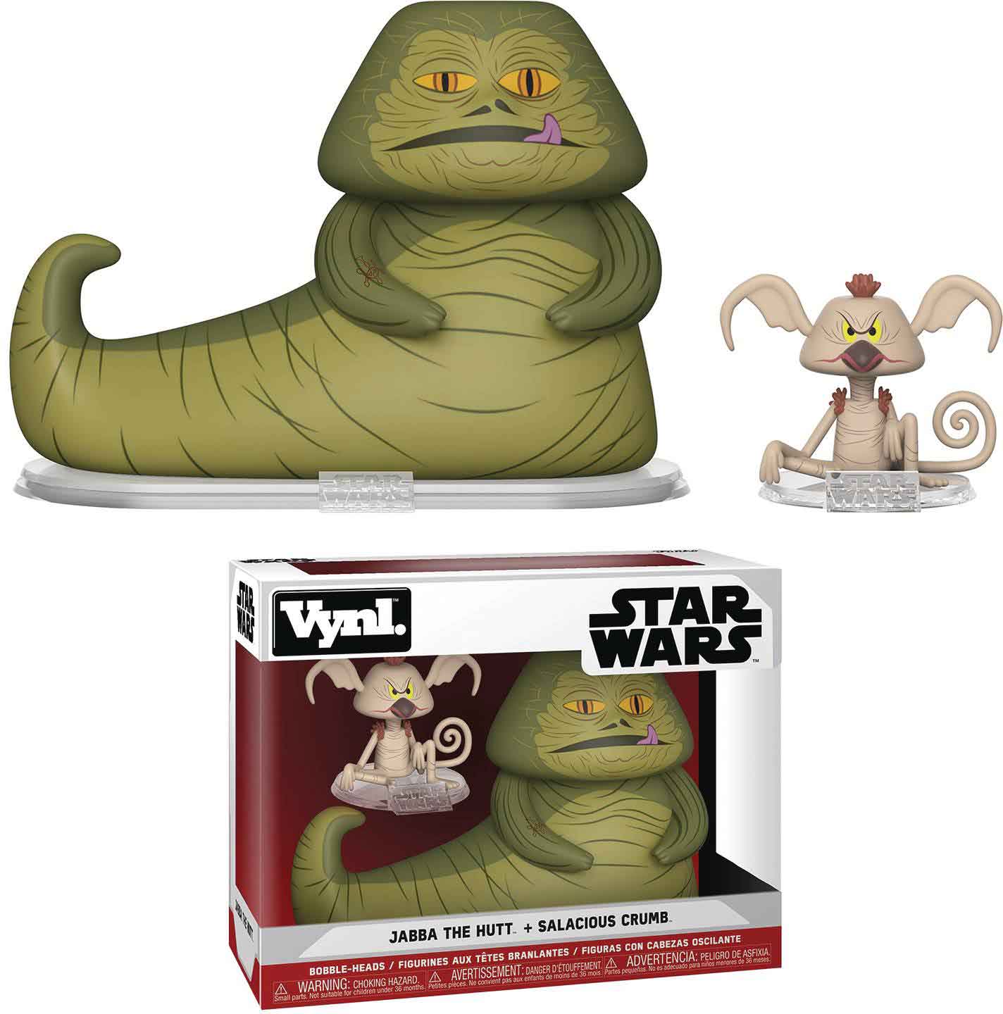 Star Wars 3.75 Inch Action Figure Vinyl - Jabba The Hut & Salacious Cr ...