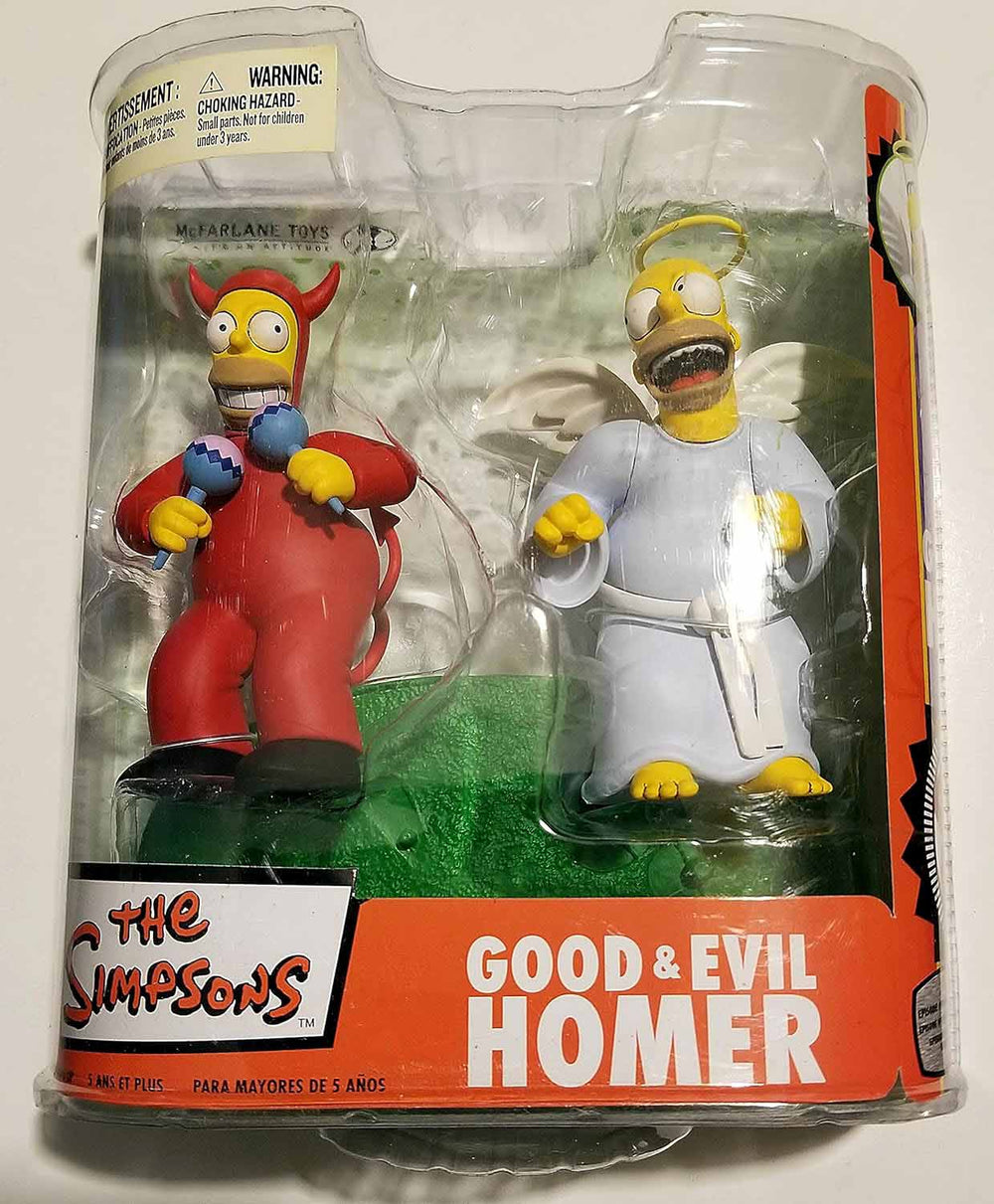 The Simpsons 4 Inch Static Figure - Good & Evil Homer| Cmdstore