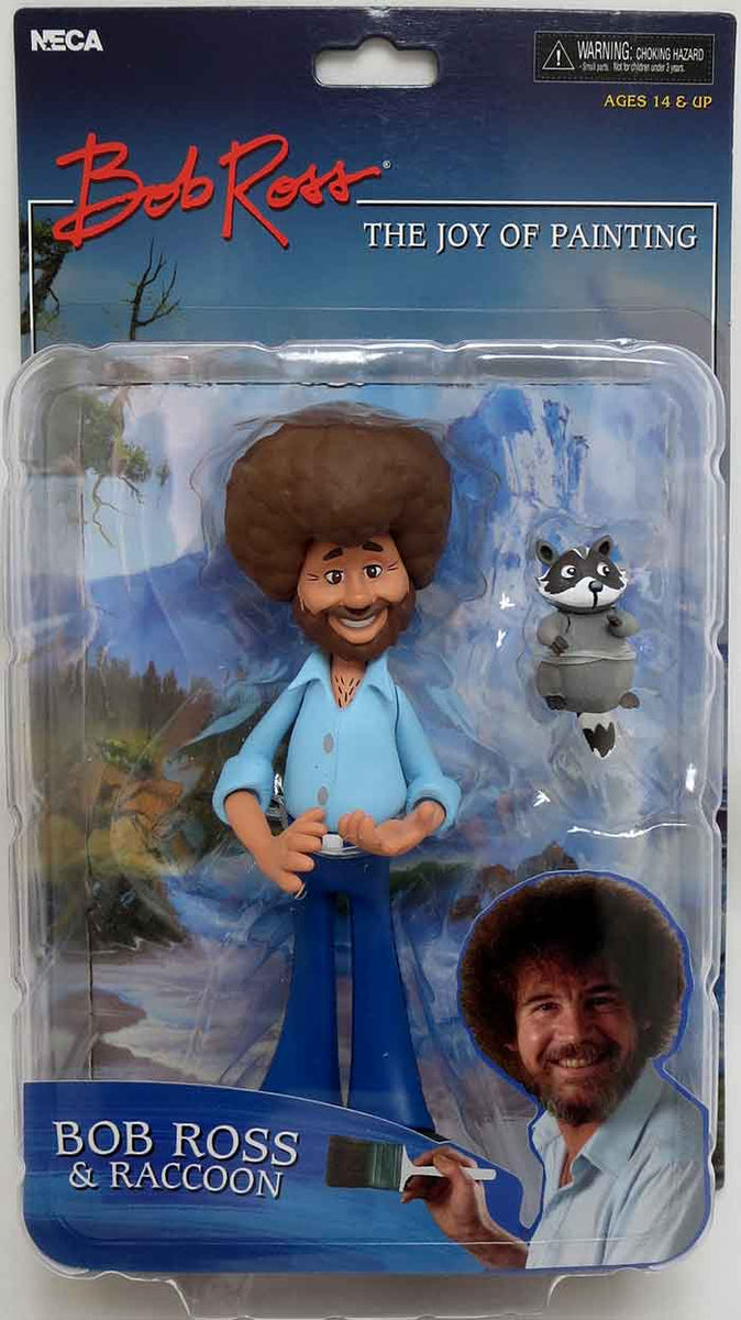 Toony Classic Bob Ross 6 Inch Action Figure - Bob Ross with Racoon ...