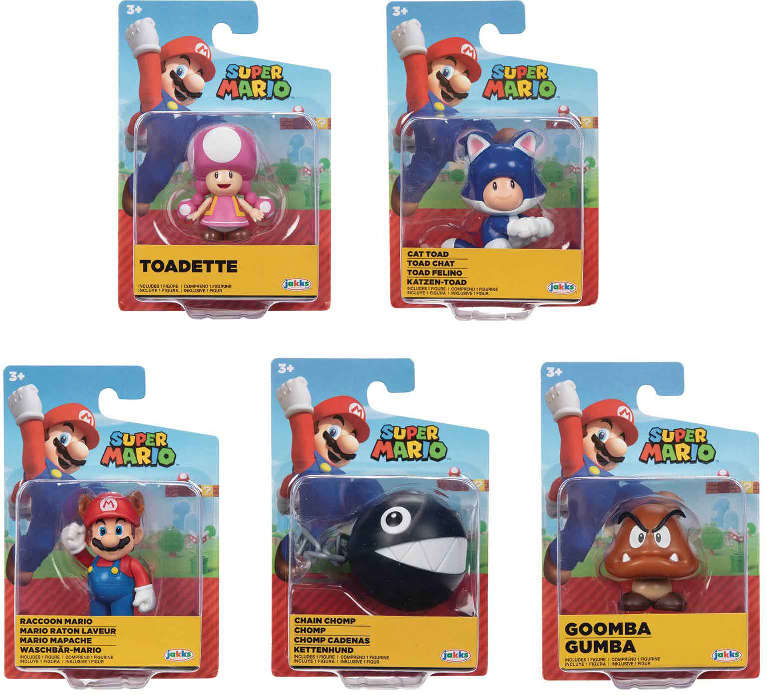 Super Mario World Of Nintendo 2 Inch Mini Figure Wave 37 - Set of 5 ...