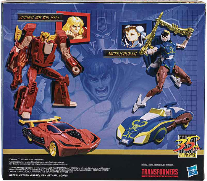 Transformers Street Fighter 6 Inch Action Figure - Hot Rod Ken vs Arce ...